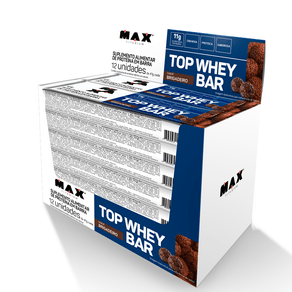 Top Whey Bar Brigadeiro Max Titanium - 12 Unidades - novidadesaudavel